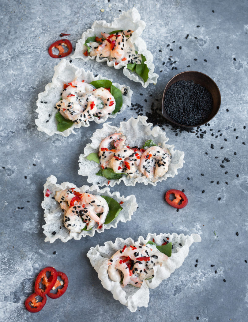 Skagenröra med ingefära på rischips | By diadonna